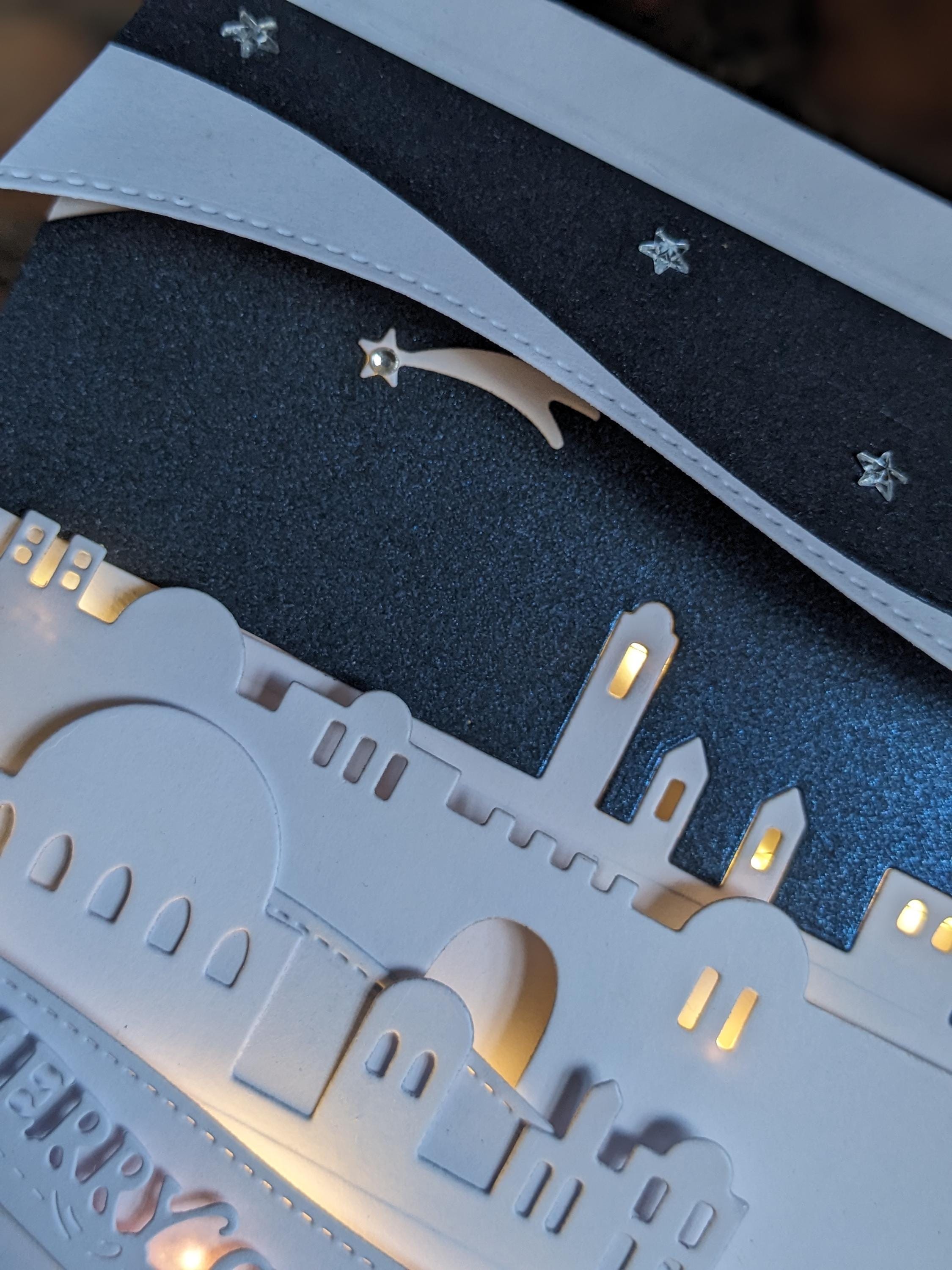 Light up Christmas Card| Little Town of Bethlehem Card With LED Lights ...