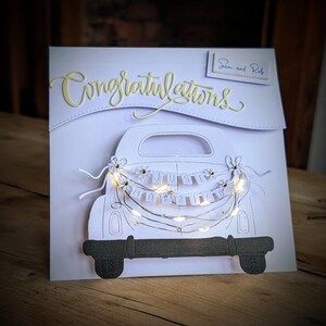 Handmade Wedding Card, Personalized With Names and Date - Etsy