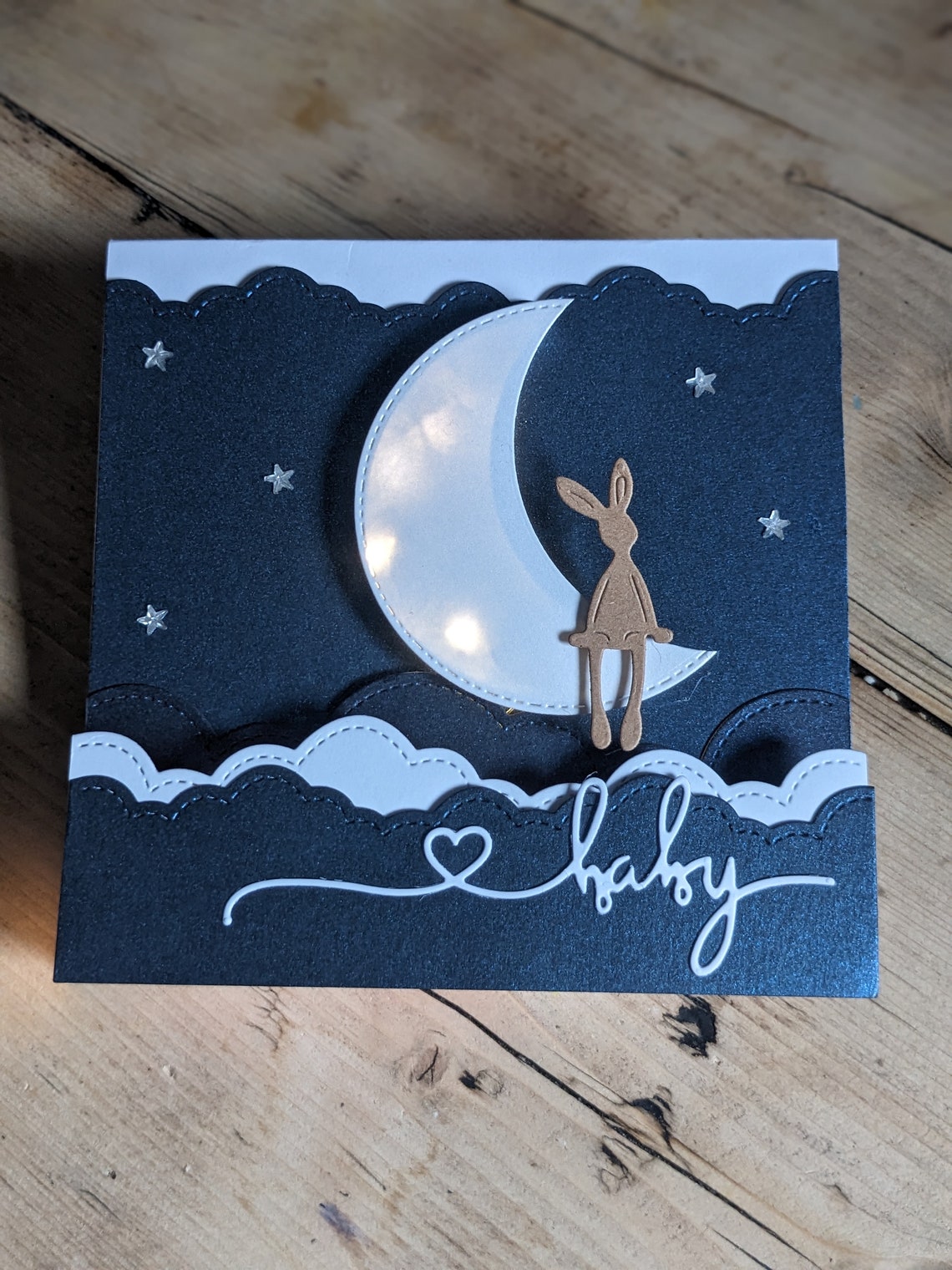 New Arrival Card Baby Shower Card Personalised Handmade Light up Card ...