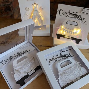 Personalized Wedding Card With LED Lights: Handmade Keepsake - Etsy