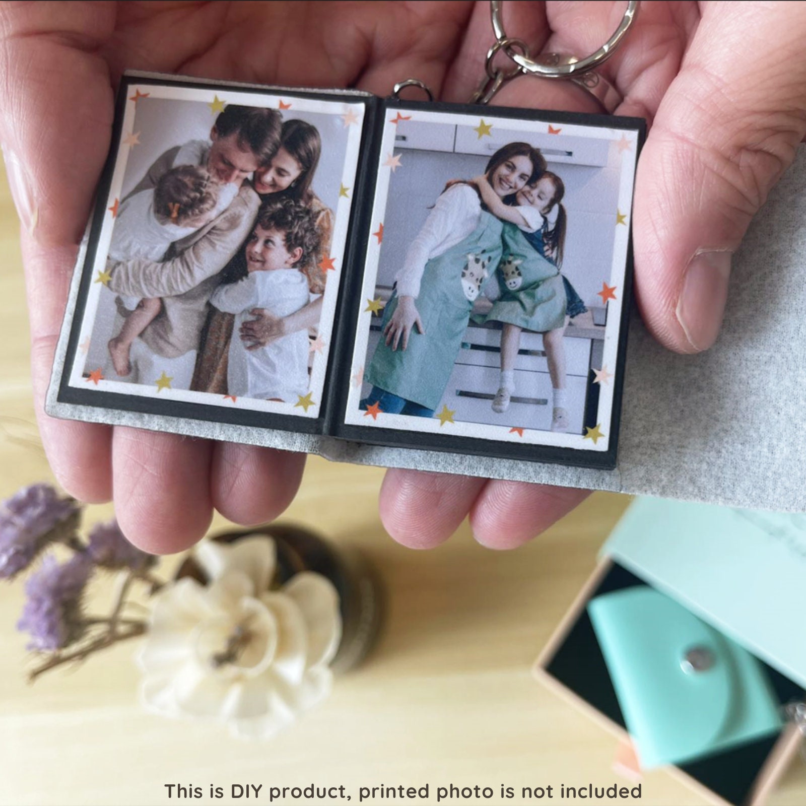 Leather Photo Keychain-personalized Giftsmini Photo Album - Etsy