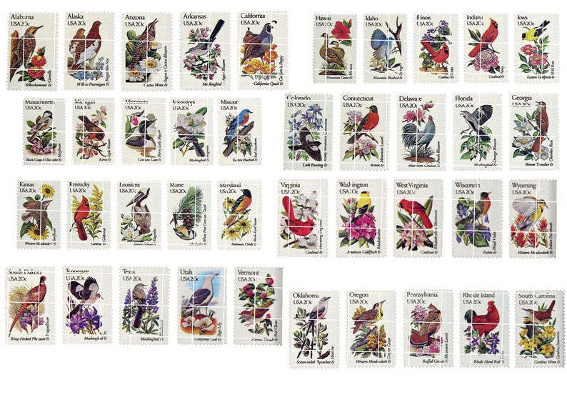 Postage Stamp PNG, Digital Download Postage Stamp, USA States - Etsy