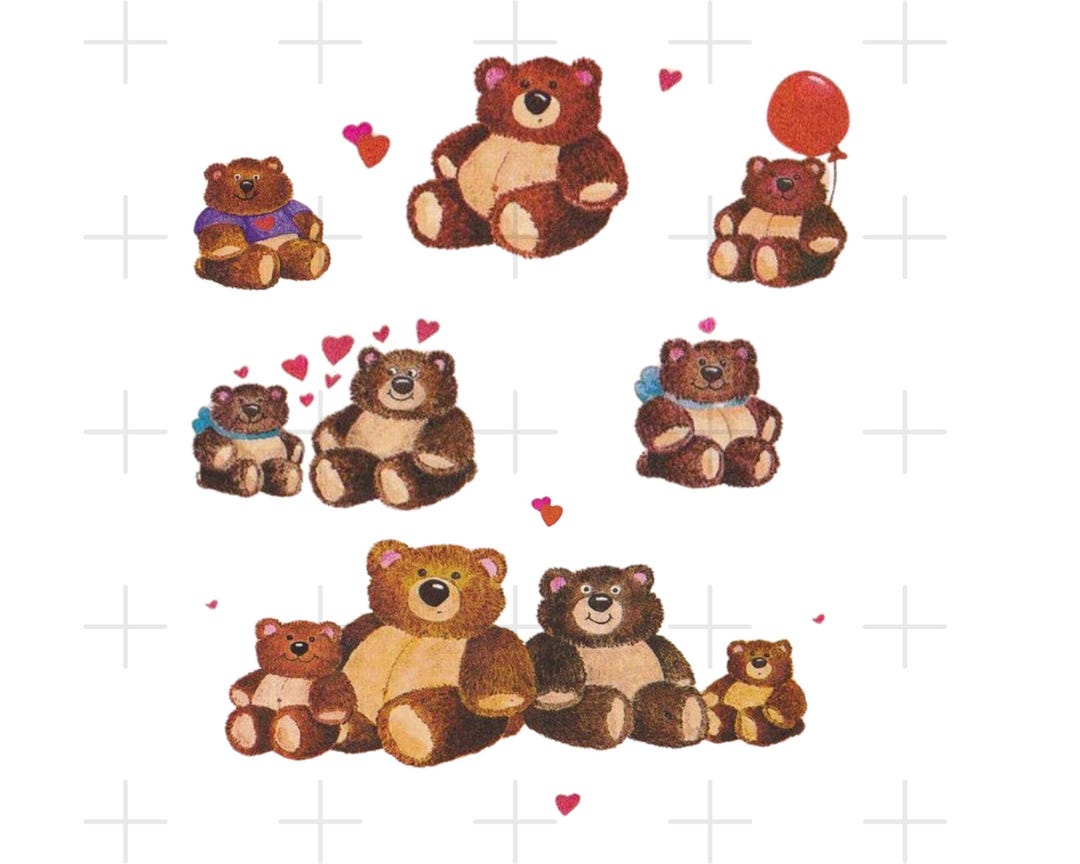 Teddy Bears Digital Printable PDF - Etsy