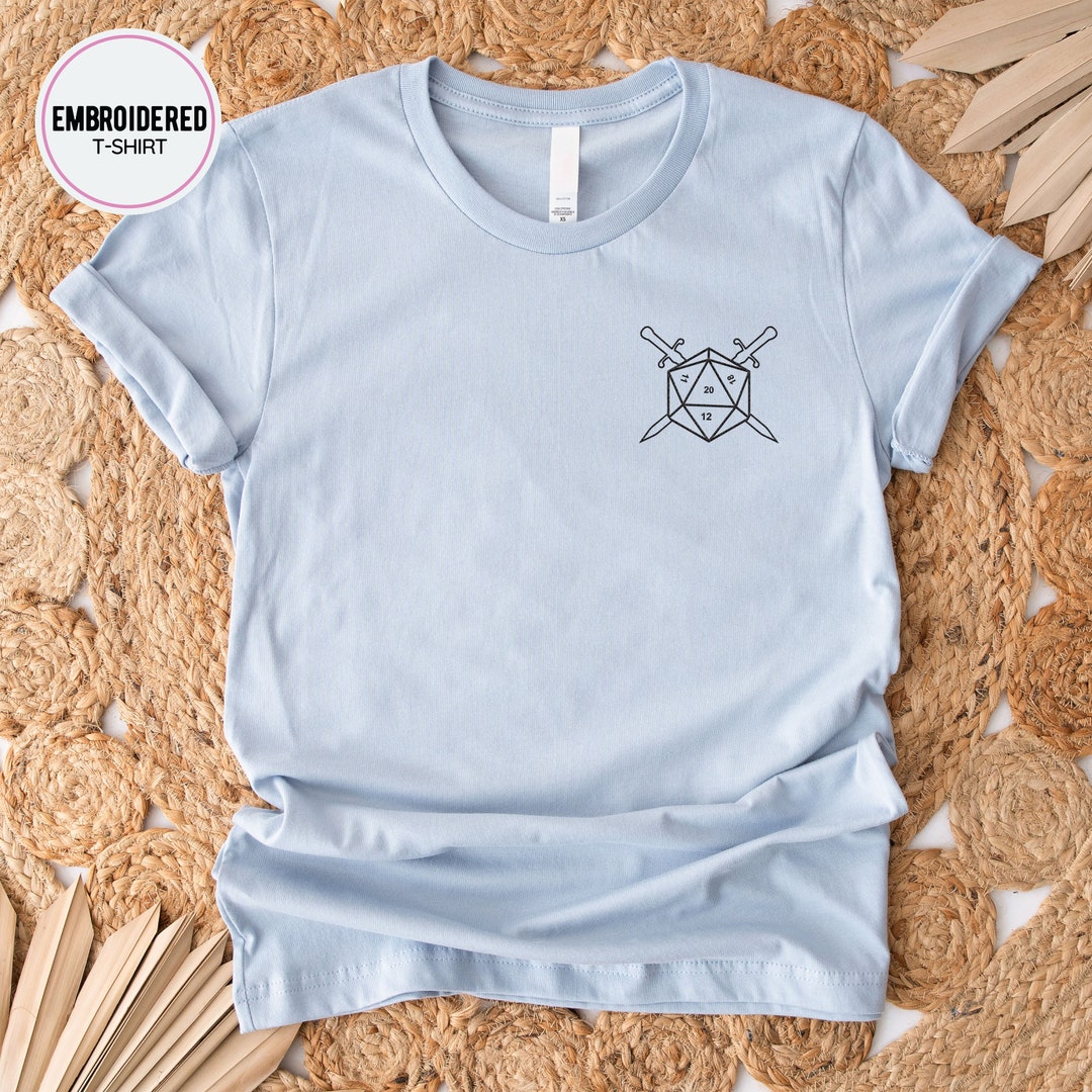 Dungeons Shirt, Dungeons and Dragons Embroidered Tshirt, DND Dice Shirt ...