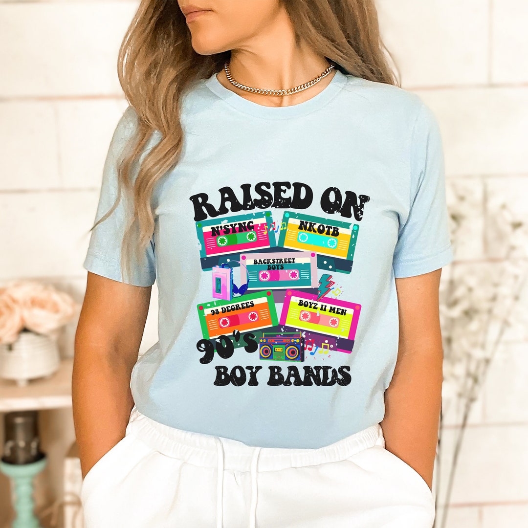 Raised on 90s Bands Shirt, Western Shirt, Boy Bands Shirt, Music Lover ...