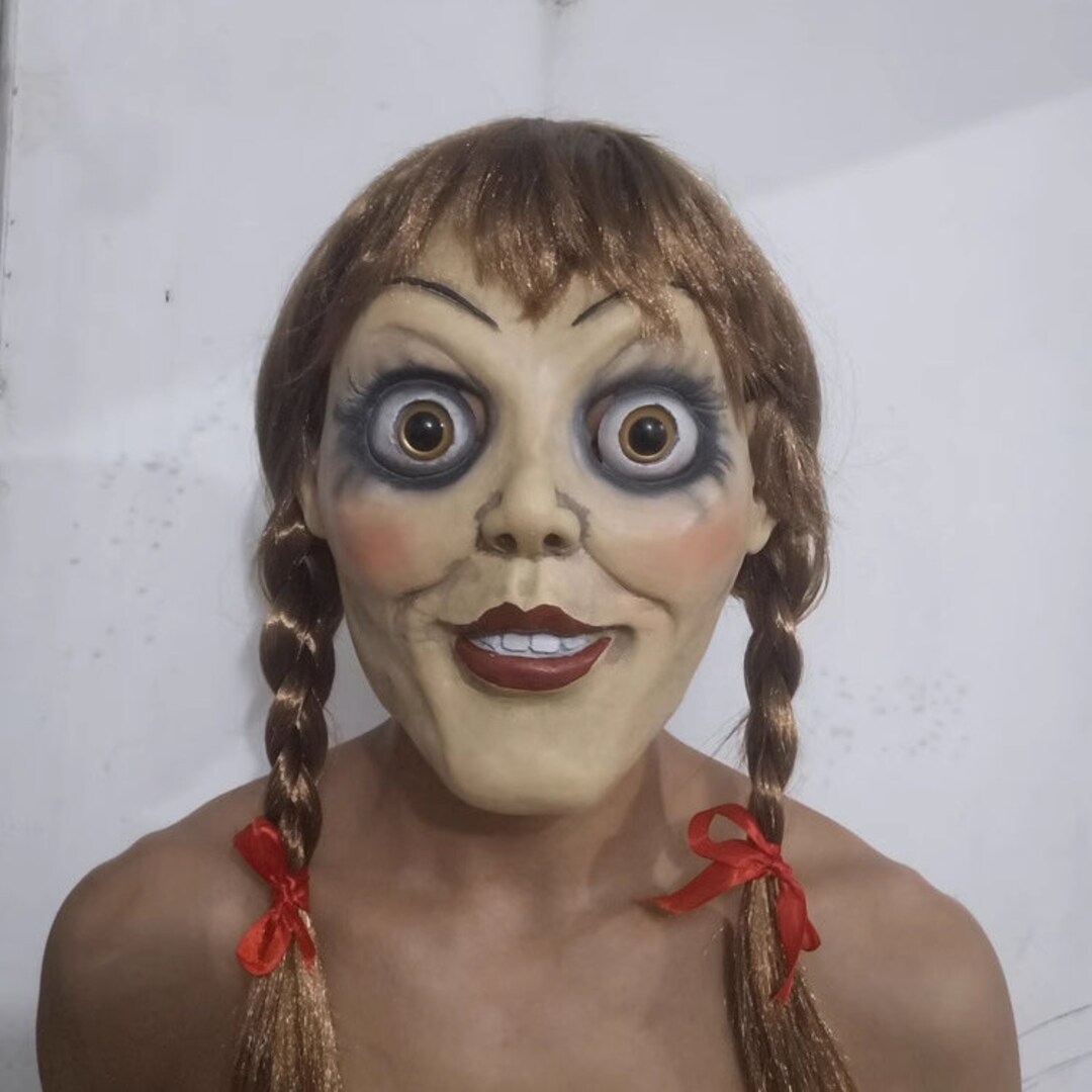 Annabelle Mask Hood Halloween Mask Cos Mask Latex Mask - Etsy