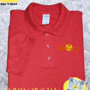 POLO Shirt With EMBROIDERY for Football SPORTS Tshirt Tees - Etsy