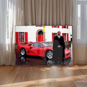 Lewis HAMILTON Ferrari F40 FORMULA 1 Wall POSTER Mclaren Mercedes Canva ...