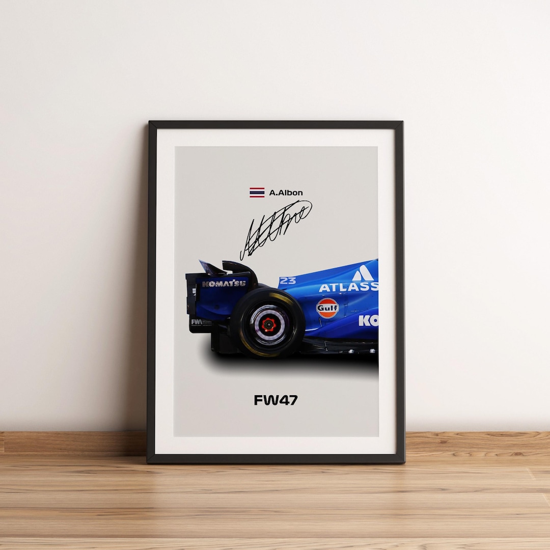 Alexander Albon F1 Poster: Williams Racing Art Print - Etsy