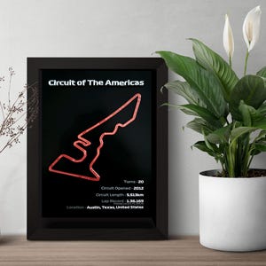 COTA Poster 3D Formula 1 Circuit of the Americas Racing Track United ...