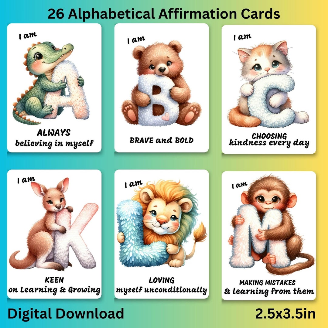 A-Z Positive Affirmations for Kids: Build Confidence and Self-esteem ...