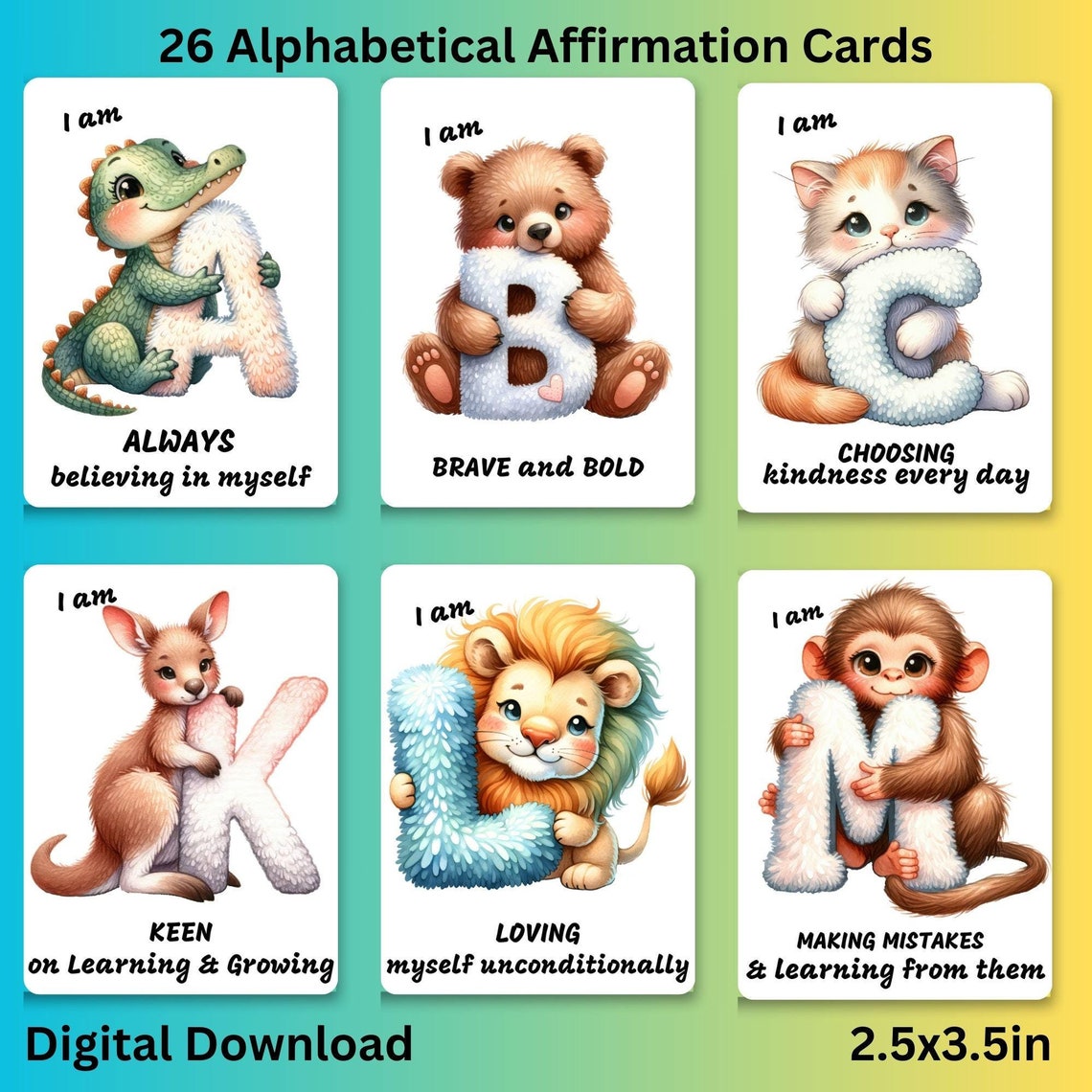 A-Z Positive Affirmations for Kids: Build Confidence and Self-esteem ...