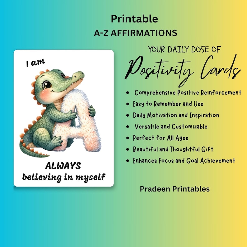 A-Z Positive Affirmations for Kids: Build Confidence and Self-esteem ...