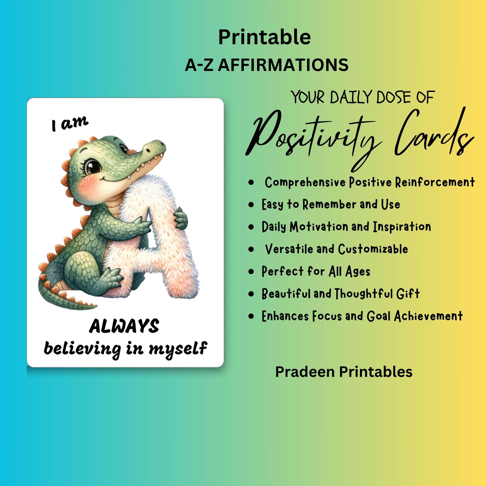 A-Z Positive Affirmations for Kids: Build Confidence and Self-esteem ...