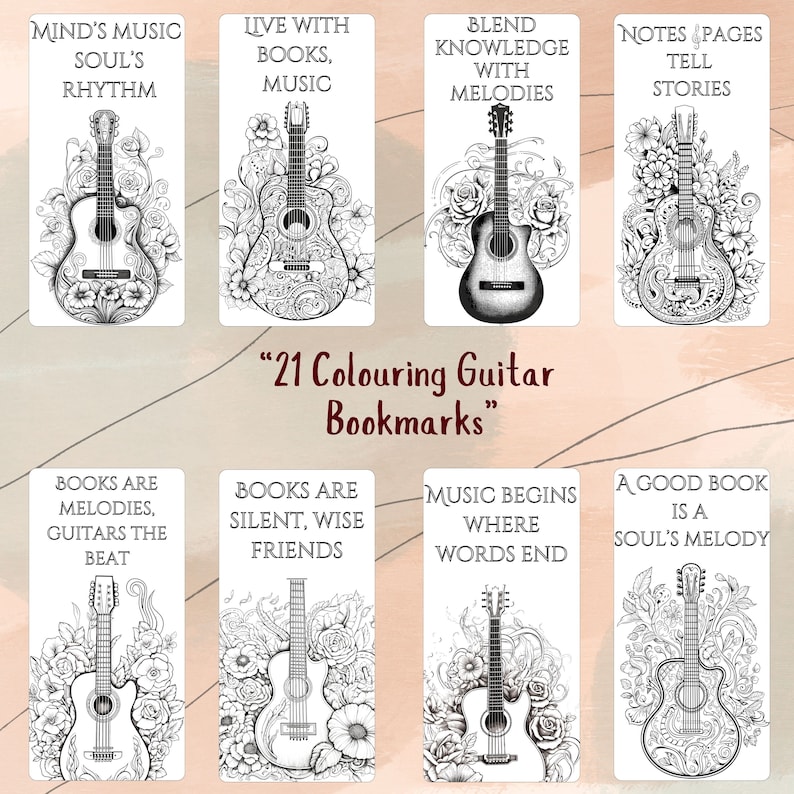 Colouring Bookmarks,musical Bookmarks,book Lover Colouring,educational ...