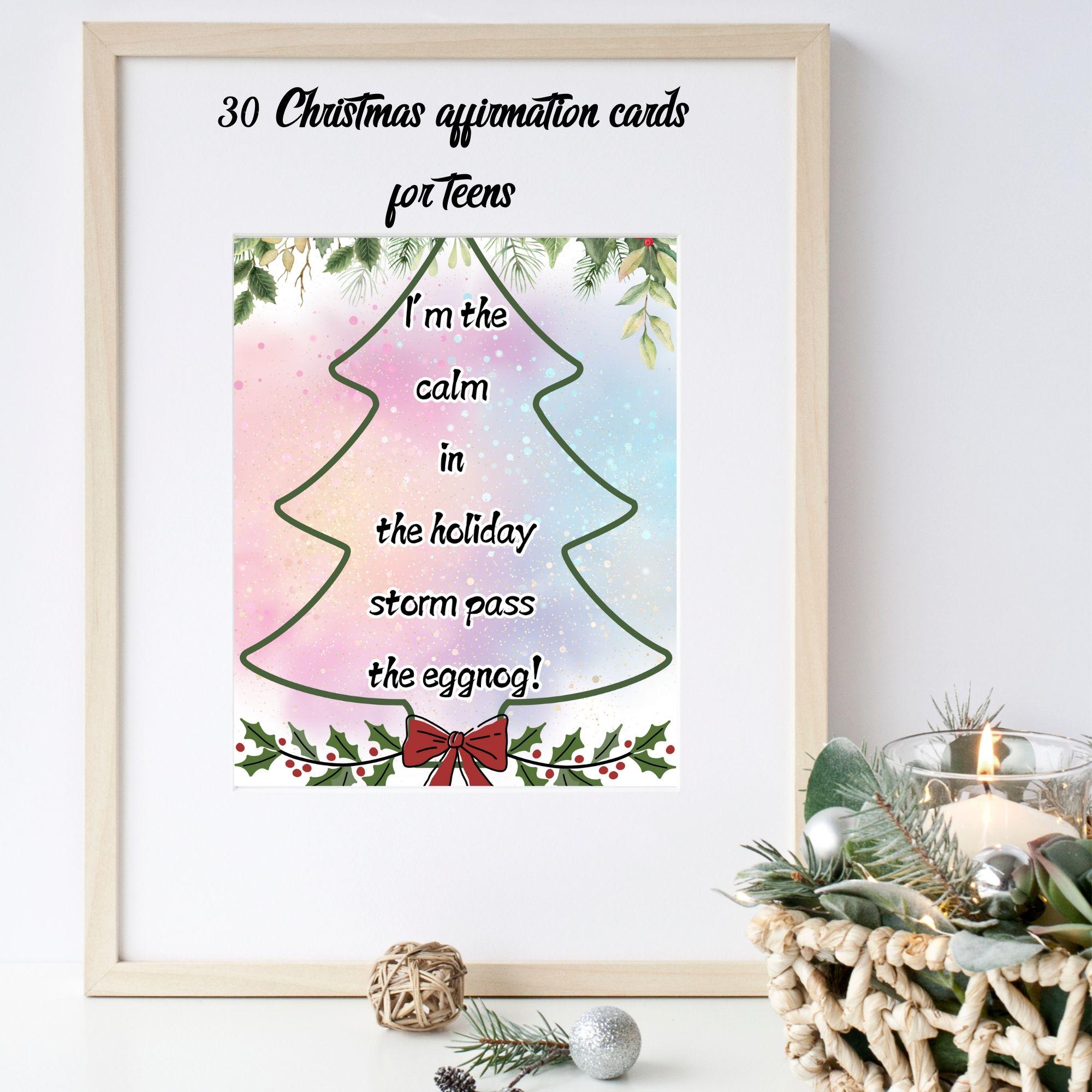 Christmas Affirmation Cards for Teens: Holiday Mantras (digital ...
