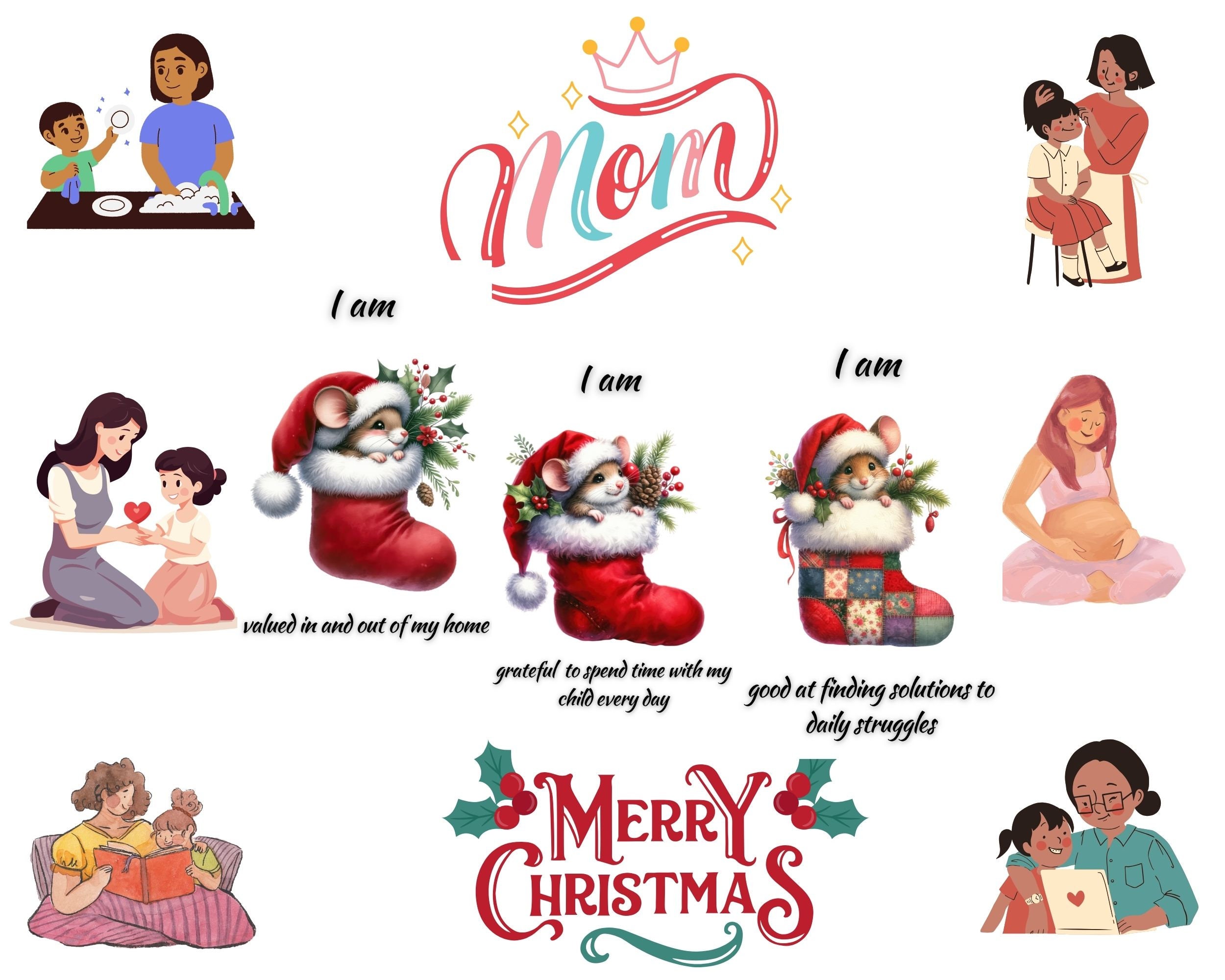 Christmas Affirmation Cards for Moms: Joyful Holiday Mantras (PDF) - Etsy