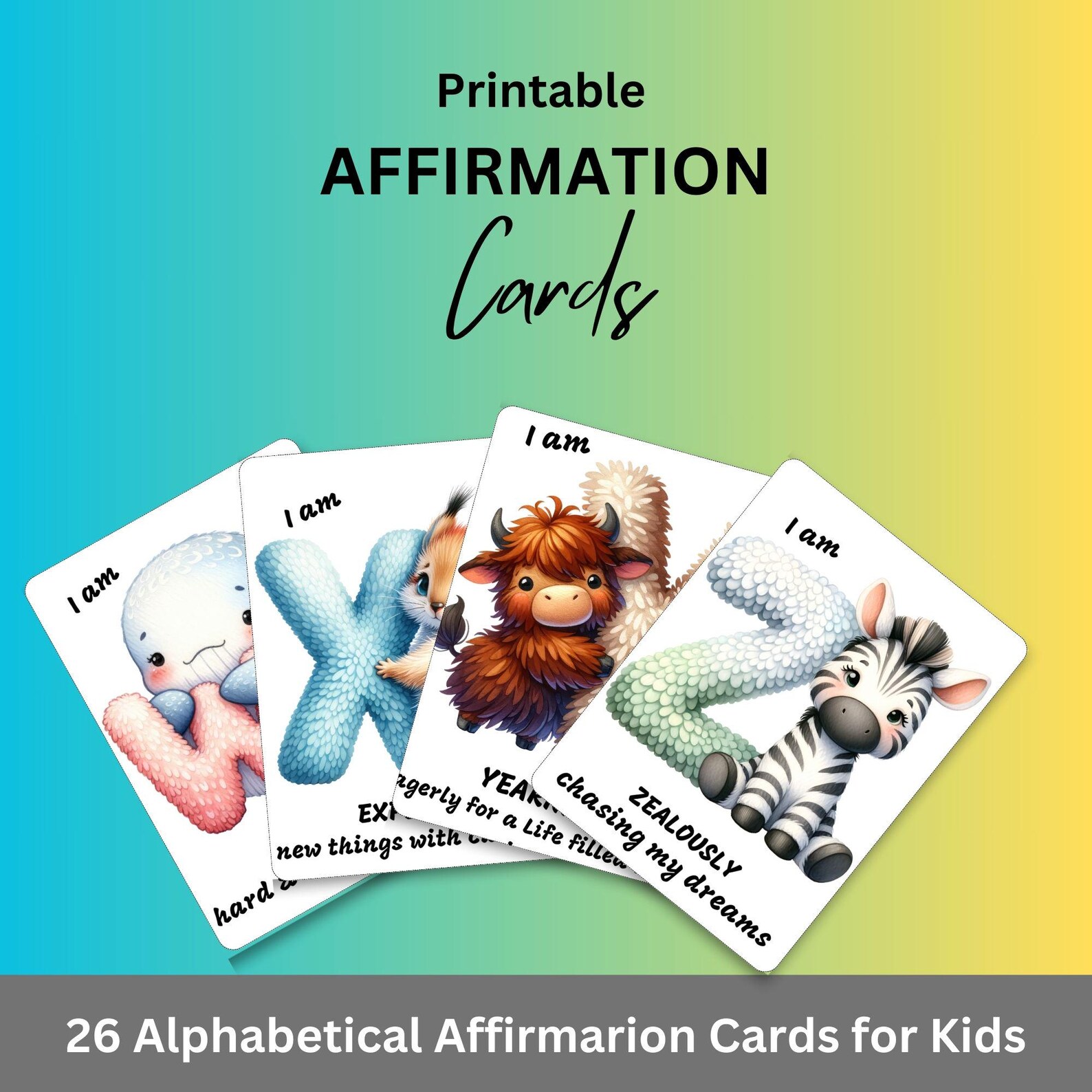 A-Z Positive Affirmations for Kids: Build Confidence and Self-esteem ...
