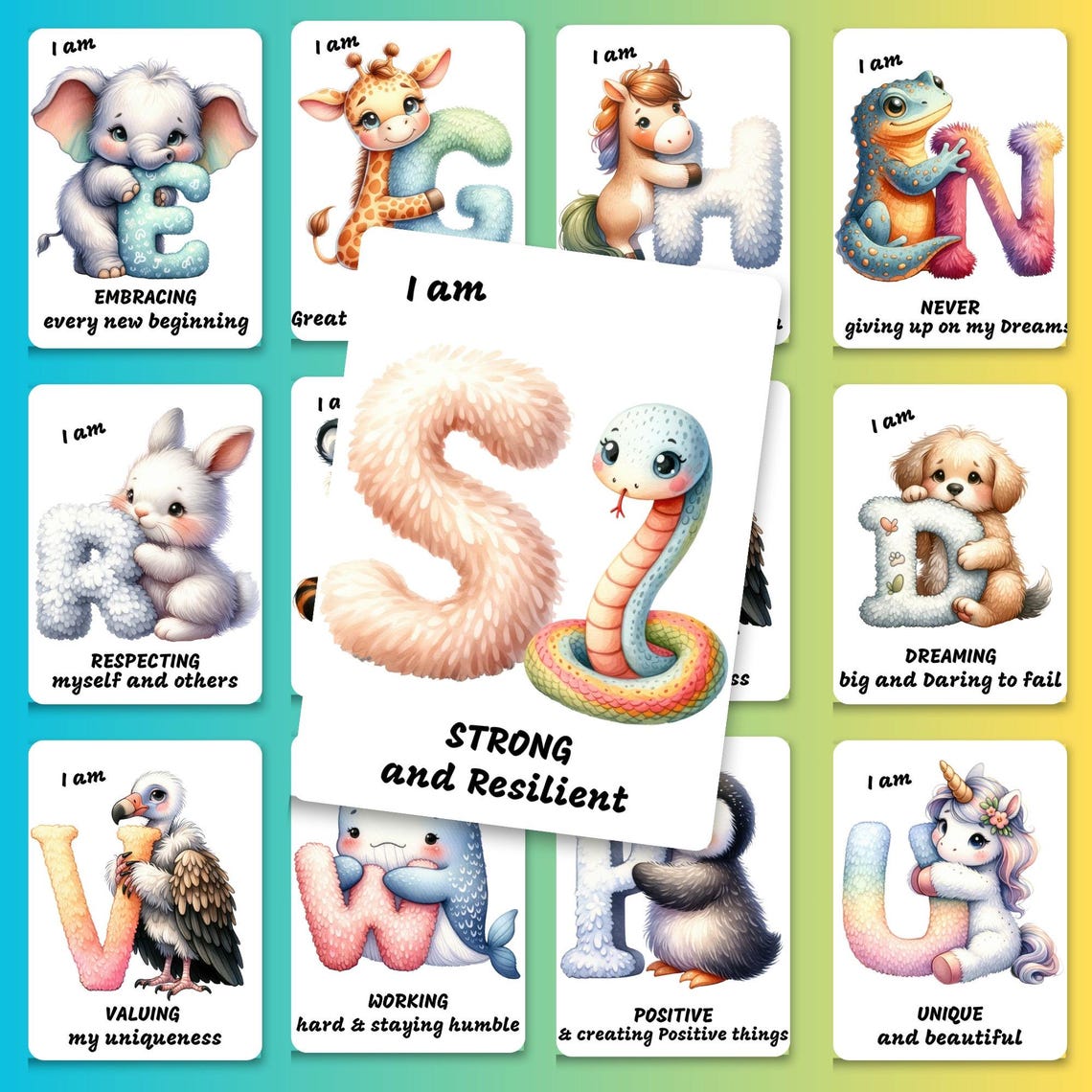 A-Z Positive Affirmations for Kids: Build Confidence and Self-esteem ...