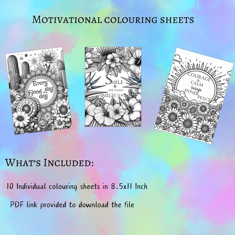 Motivational Colouring Sheet,growth Mindset Quotes,colouring Pages for ...