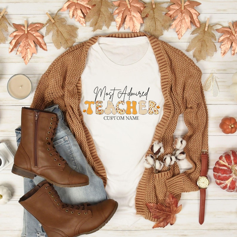 Teacher Fall Png, Teacher Autumn Doodle Png,fall Teacher Gift, Back to ...
