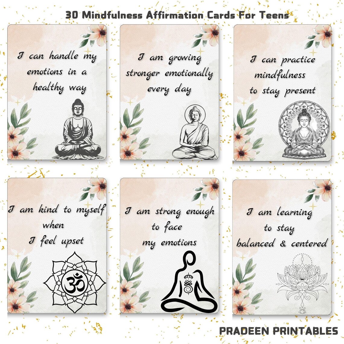 Mindfulness Affirmation Cards for Teens,positive Affirmation Cards for ...