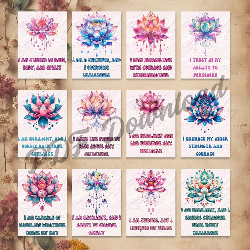 Affirmation Cards for Mental Health,wellness Affirmation Cards,positive ...