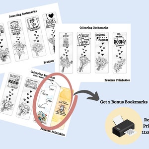 Colouring Bookmarks With Book Quotes,printable Bookmarks to Colour,gift ...