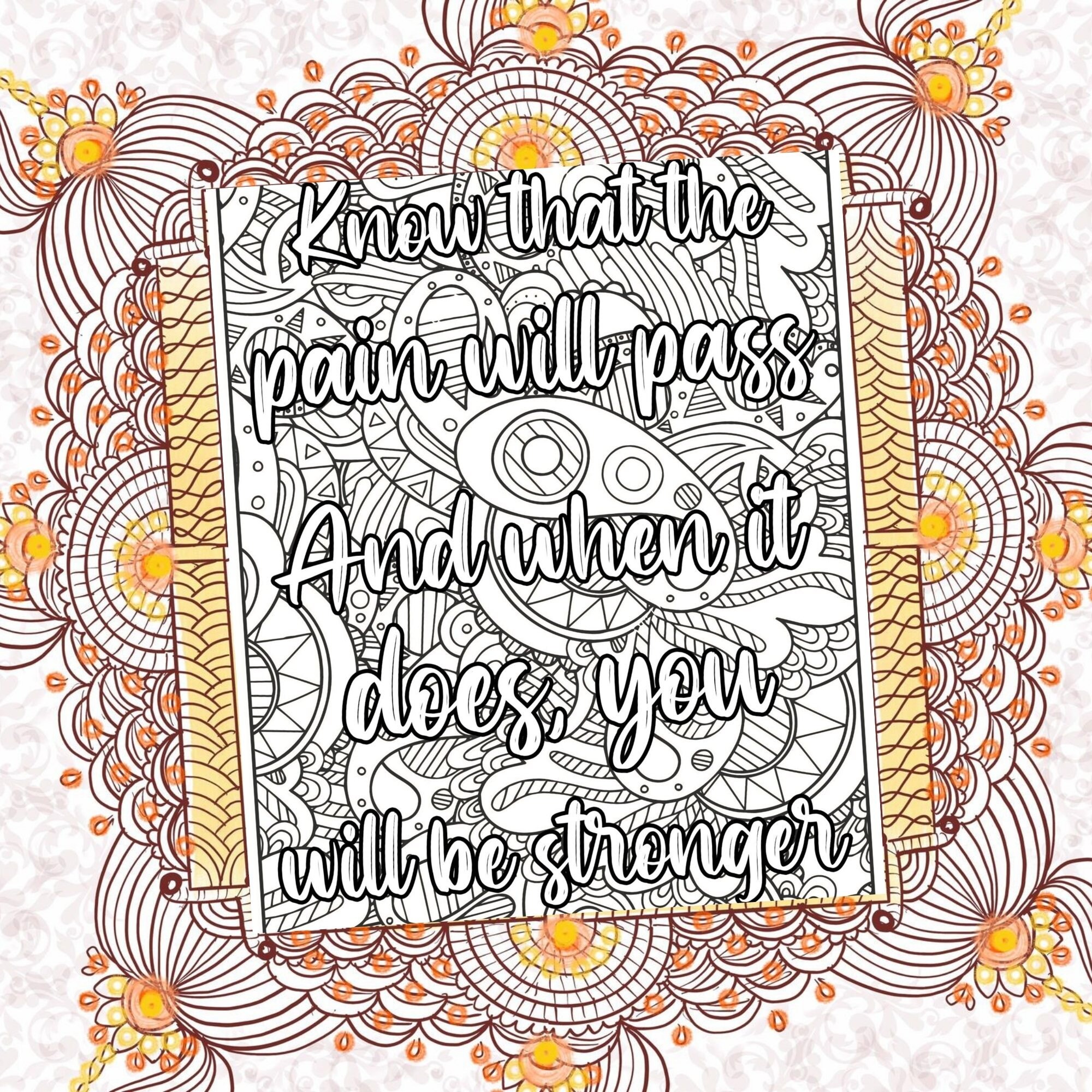 Motivational Quote Colouring Pages, Bundle of Motivational Colouring ...