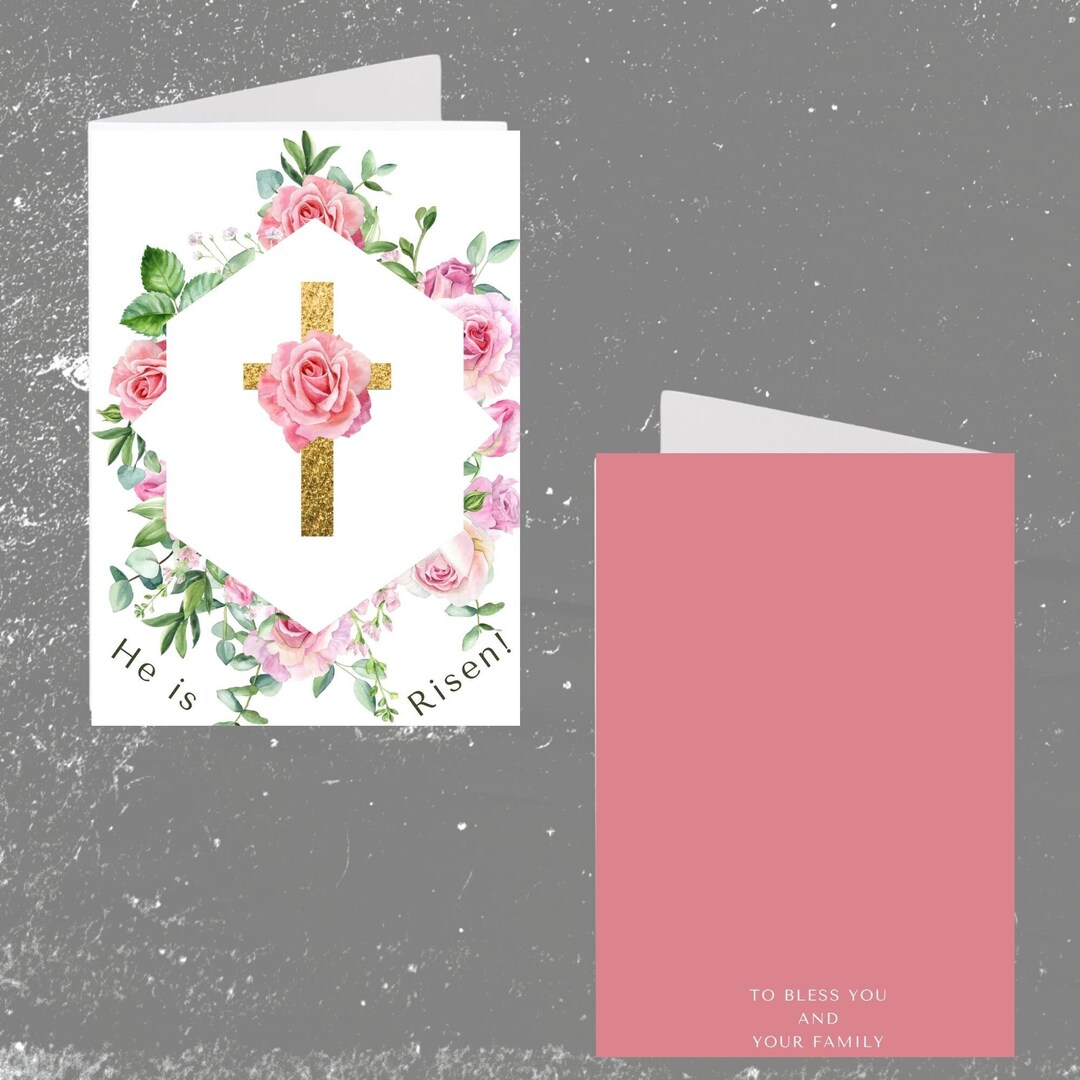 He is Risen Easter Card,religious Easter Greeting Card,he is Risen Celebration Card,faithful ...