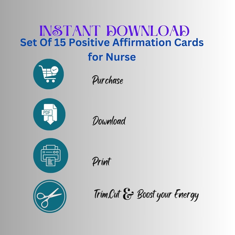 Nurse Affirmation Cards,empowering Quotes for Nursing Professionals ...