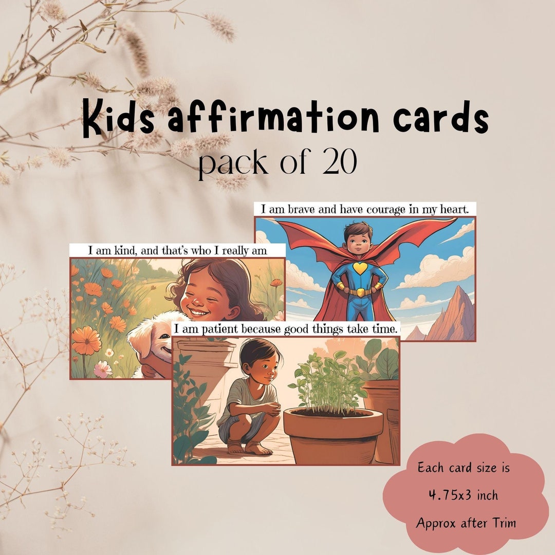 Spiritual Affirmation Cards for Kids, Christian Affirmations for Kids ...
