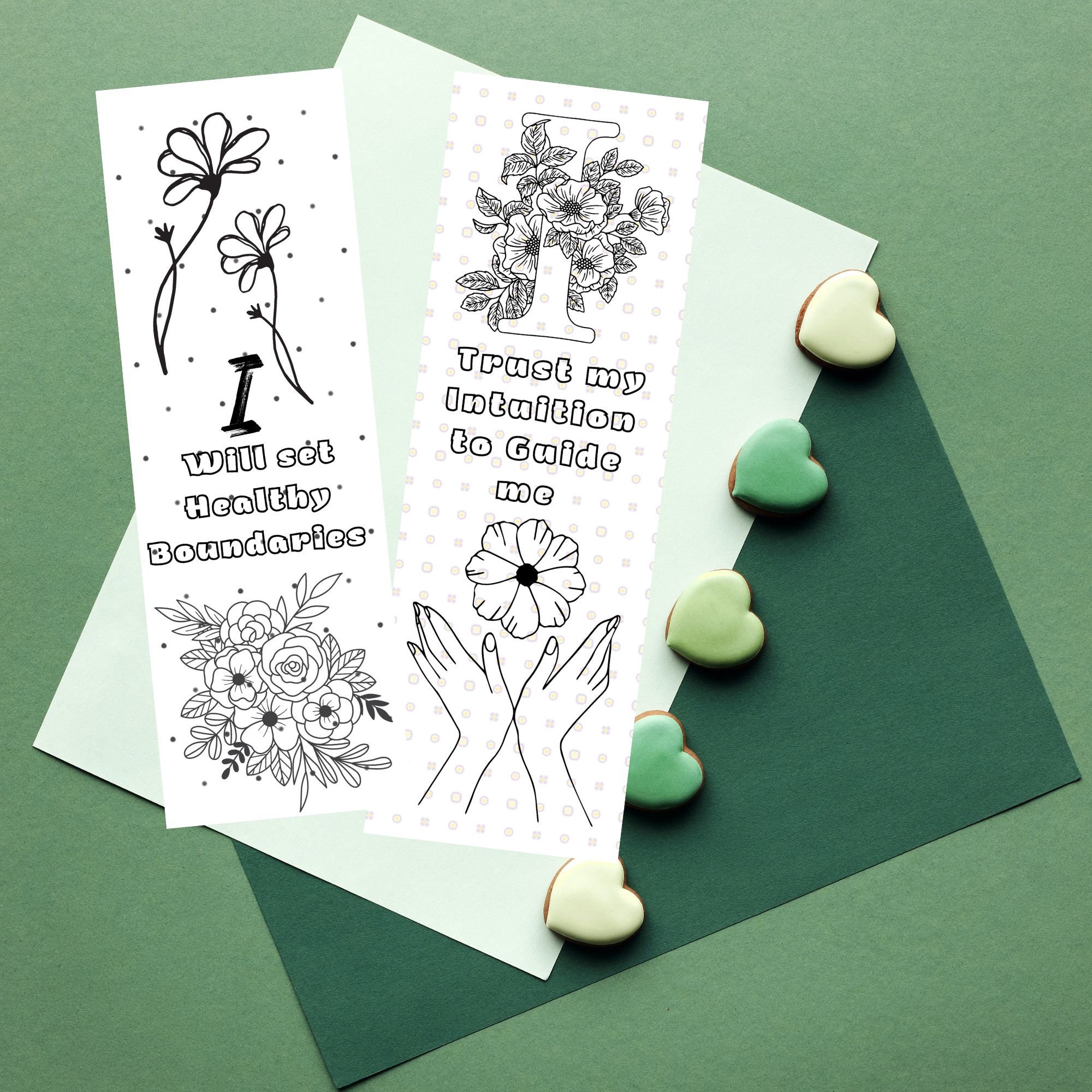 Colouring Bookmarks,self-care Colouring Bookmarks,serene Colouring ...