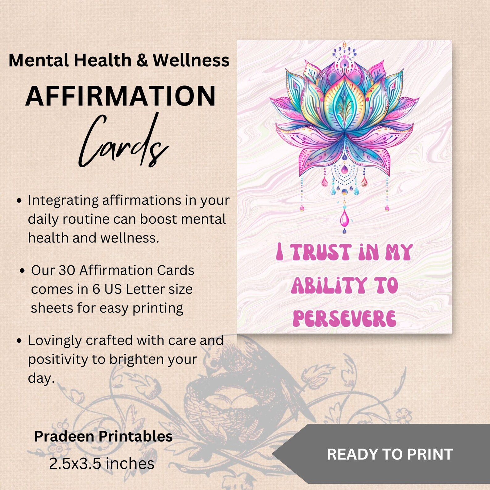 Affirmation Cards for Mental Health,wellness Affirmation Cards,positive ...