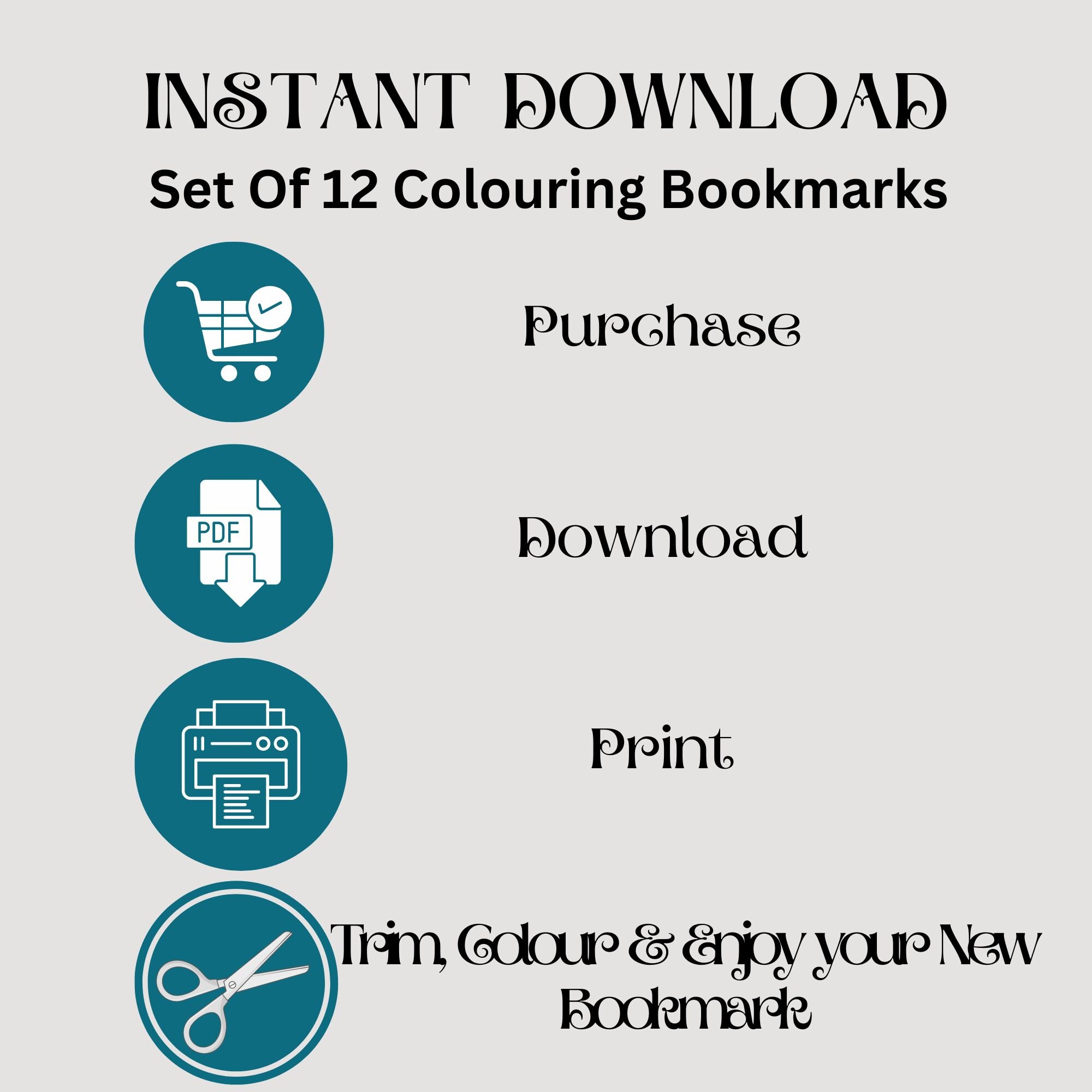 Self-care Colouring Bookmarksmindful Colouring - Etsy