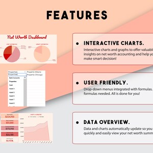 Net Worth Dashboard | Net Worth Tracker | Spreadsheet Template | Net ...