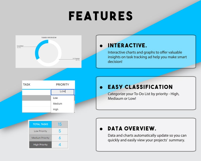 Task Tracker to Do List Excel Daily to Do Priority Matrix Excel Planner ...