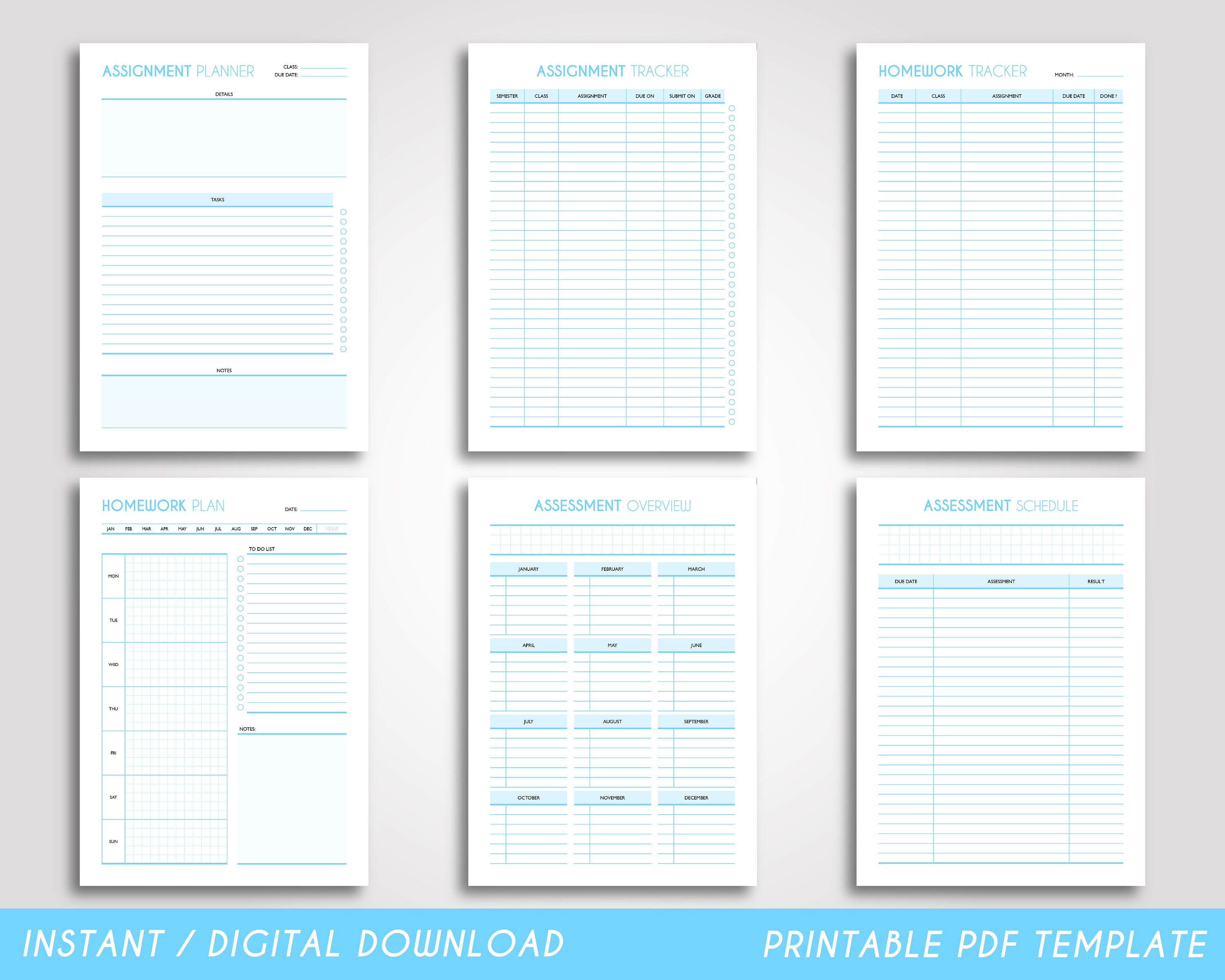 Study Planner, Pomodoro Planner, Student Planner, Lesson Schedule, Exam ...