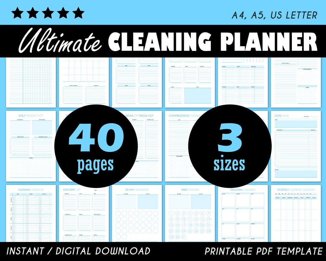 Ultimate Cleaning, Home Cleaning Bundle, 30 Day Declutter, Deep Clean ...