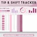 Tips Tracker Sheet Server Tips Restaurant Tips Tips Log Sheet Printable ...
