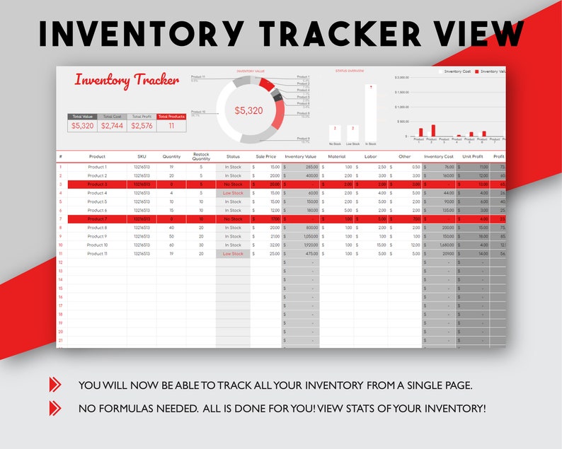 Inventory Management Inventory Tracker Inventory Template Product ...