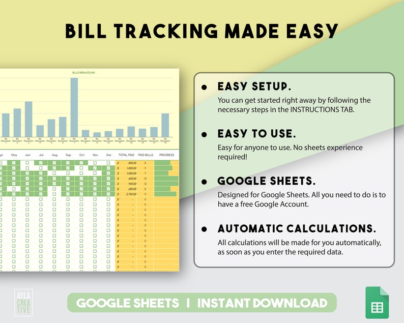 Bill Tracker Monthly Bill Tracker Track Bills Pay Bills on Time Finance ...