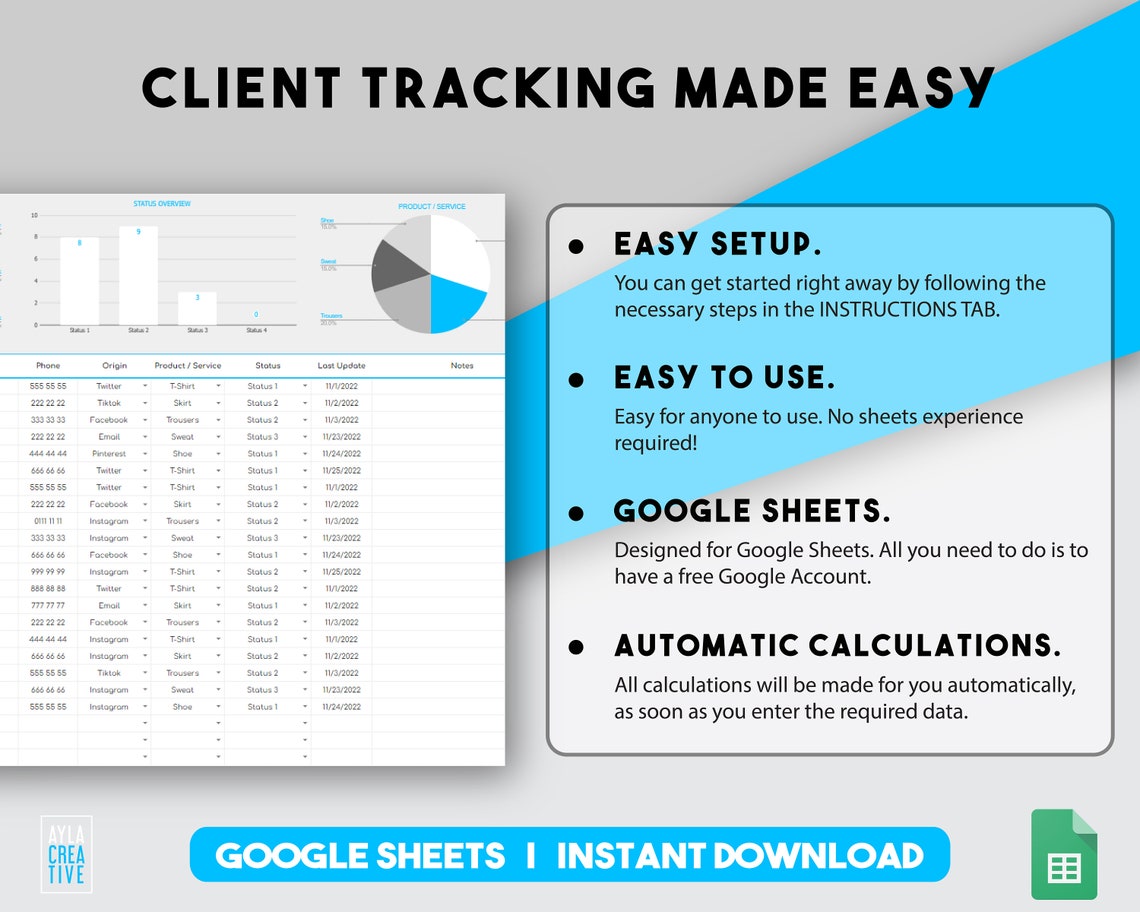 Client Tracker Client Planner Business Template Business - Etsy