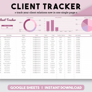 Client List, Client Tracker, Client Management, Client Spreadsheet ...