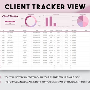 Client List, Client Tracker, Client Management, Client Spreadsheet ...
