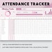 Attendance Tracker Employee Attendance Homeschool Tracker Teacher ...