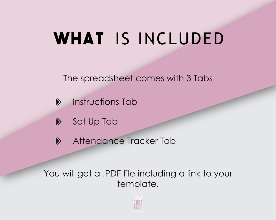 Attendance Tracker Employee Attendance Homeschool Tracker Teacher ...