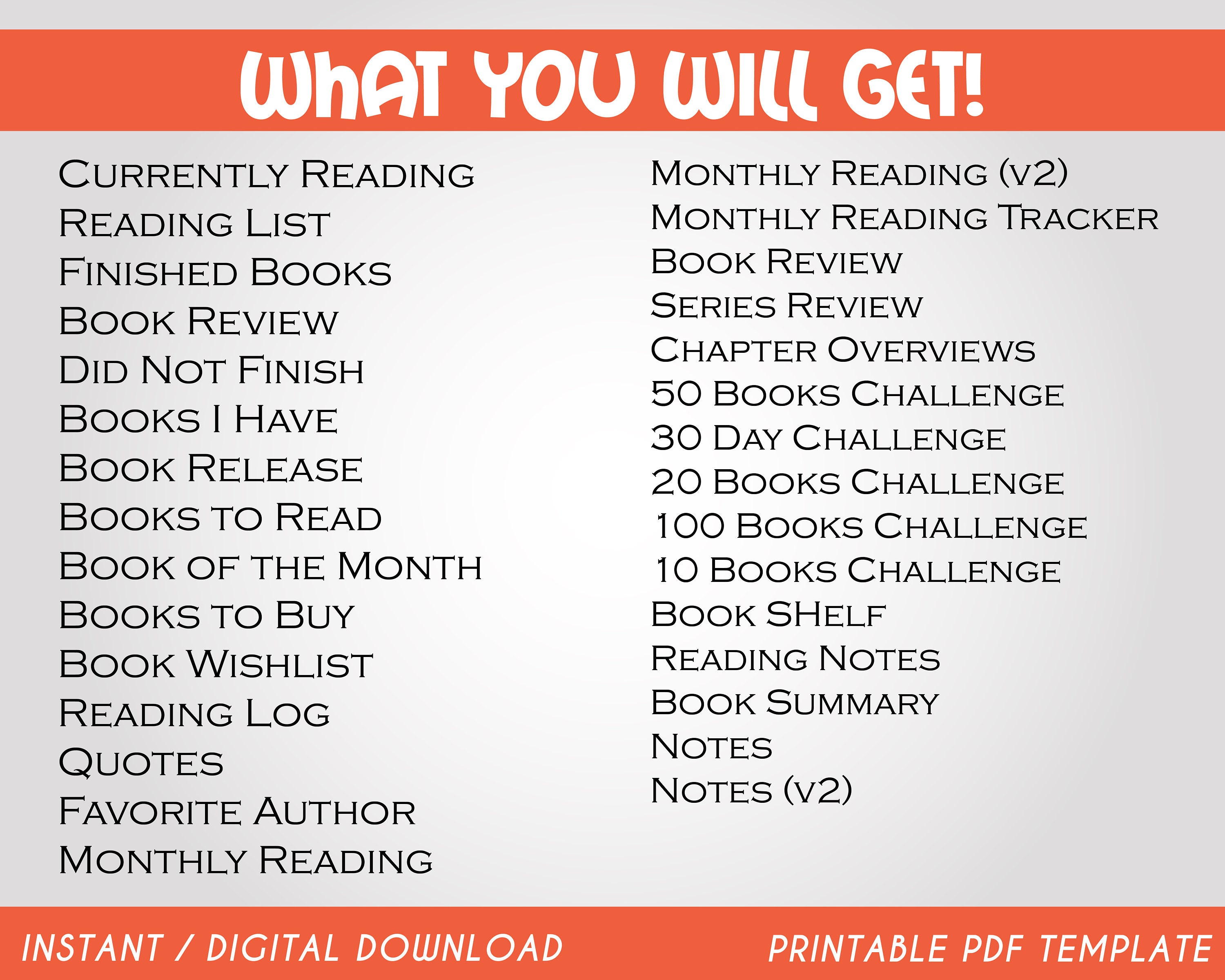 Book Planner, Reading Tracker, Digital Planner, Digital Prints, Reading ...