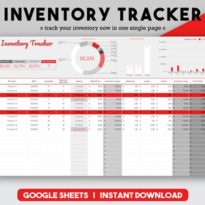 Inventory Management Inventory Tracker Inventory Template Product ...