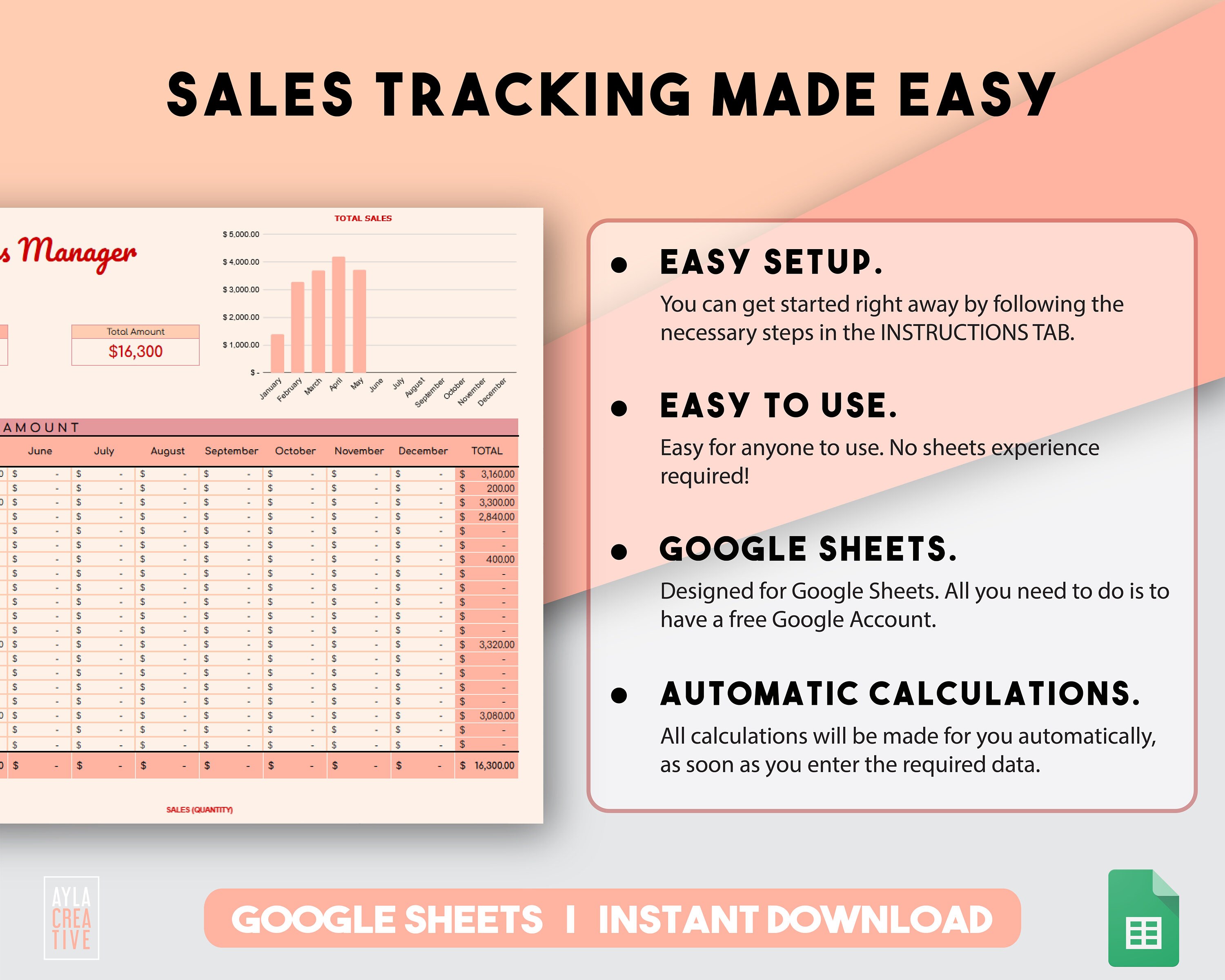 Sales Tracker | Small Business | Salesman Performance | Sales Planner ...